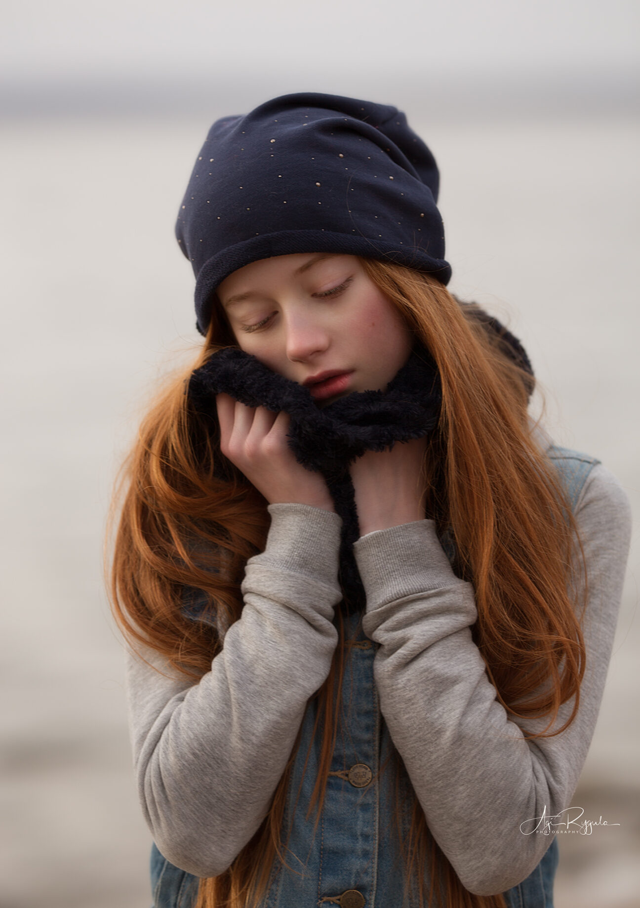 Portrait Fotoshooting mit Jette Orange am Steinhuder Meer