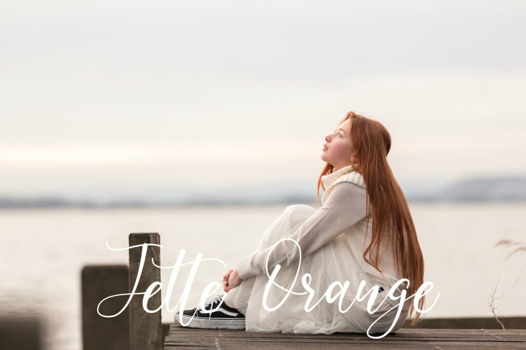 Portrait Fotoshooting mit Jette Orange am Steinhuder Meer